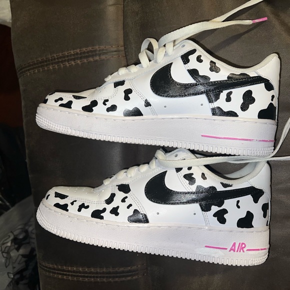 Nike | Shoes | Custom Cow Print Nike Air Force | Poshmark